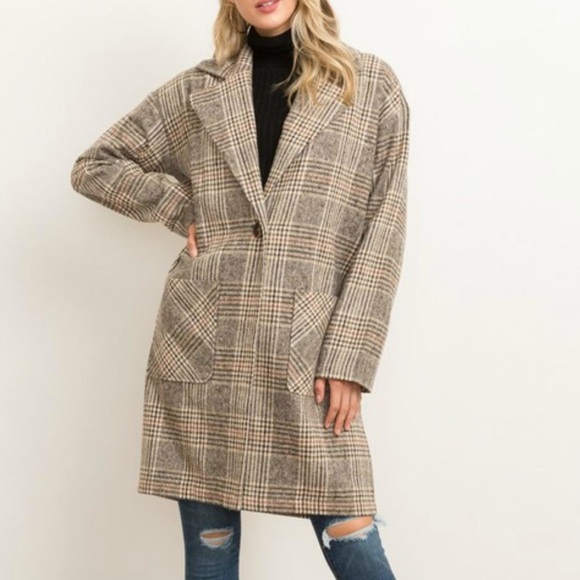 Hem & Thread | Jackets & Coats | Hem Thread Oversized Plaid Coat | Poshmark